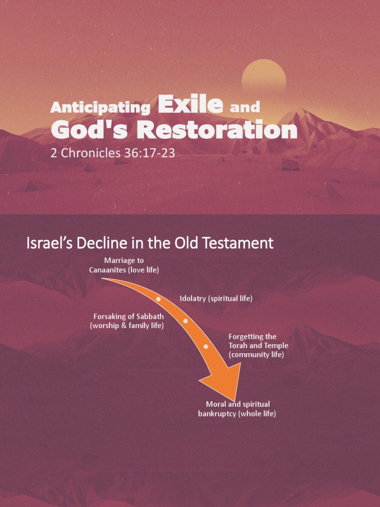 10 9 2022 Anticipating Exile and Gods Restoration | PDF | Books Of The ...