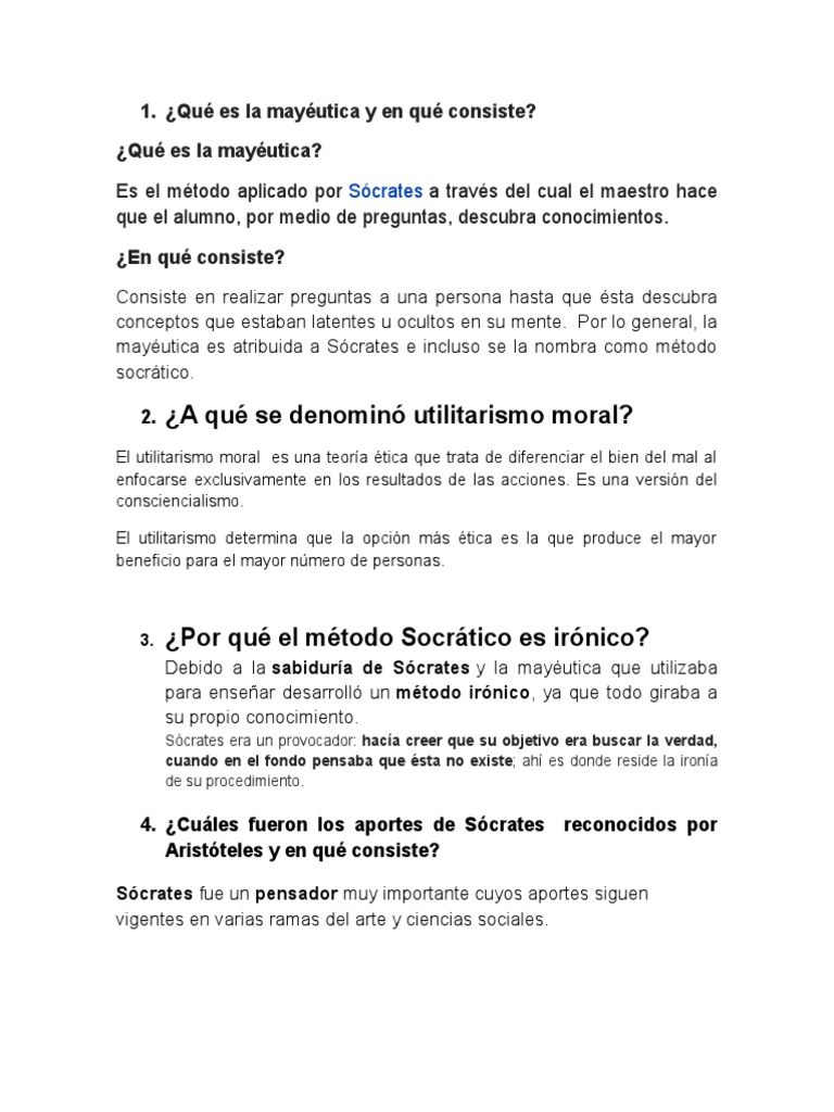 Qué Es La Mayéutica y en Qué Consiste | PDF