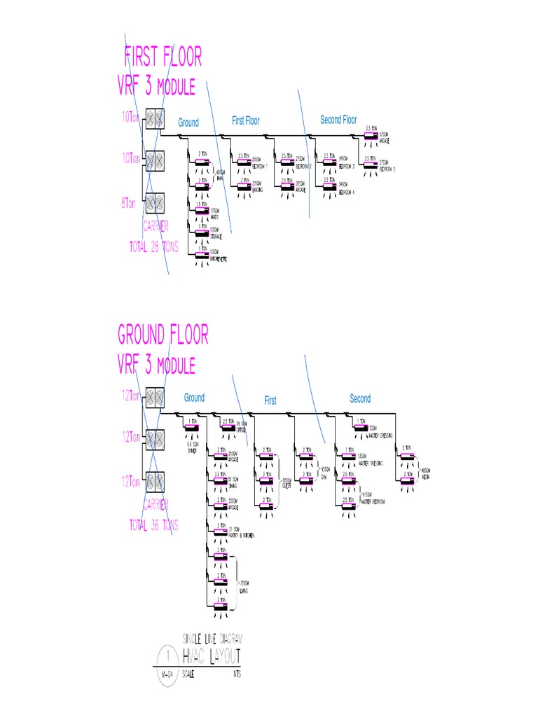 VRF SLD Hvac Layout-Model | PDF