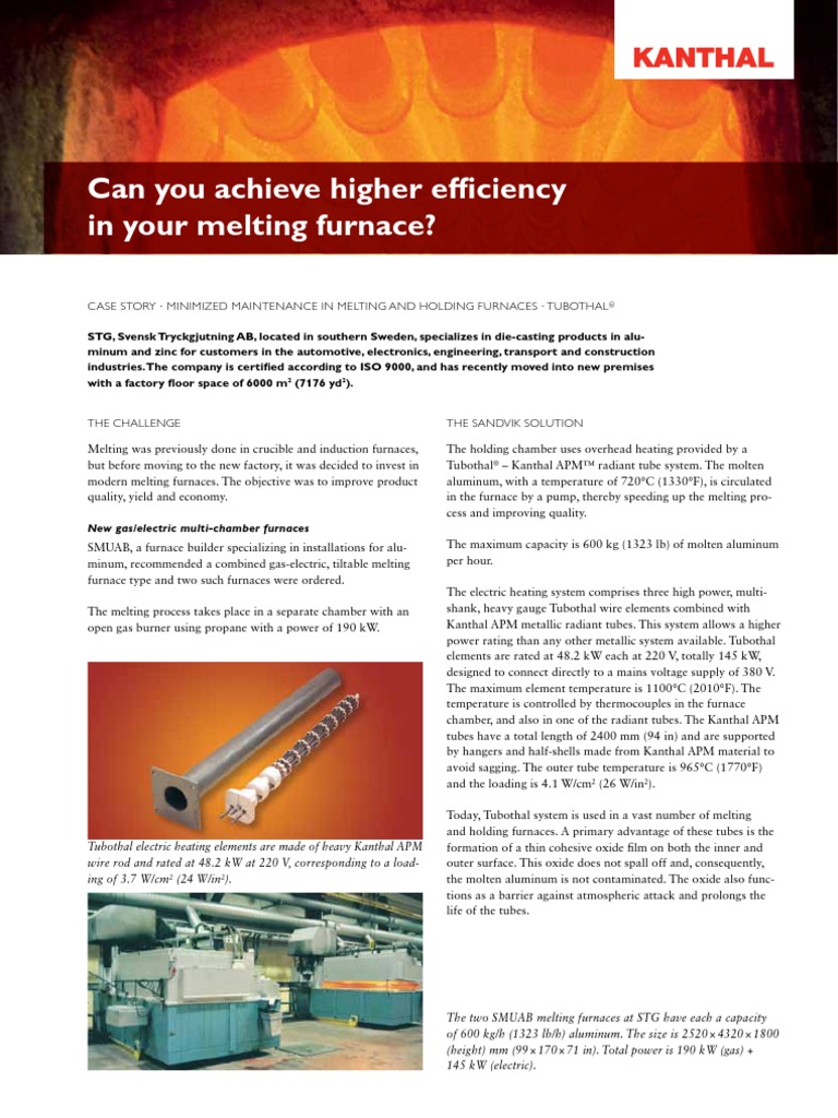 Tubothal Case Story - STG, Svensk Tryckgjutning AB | PDF | Materials ...