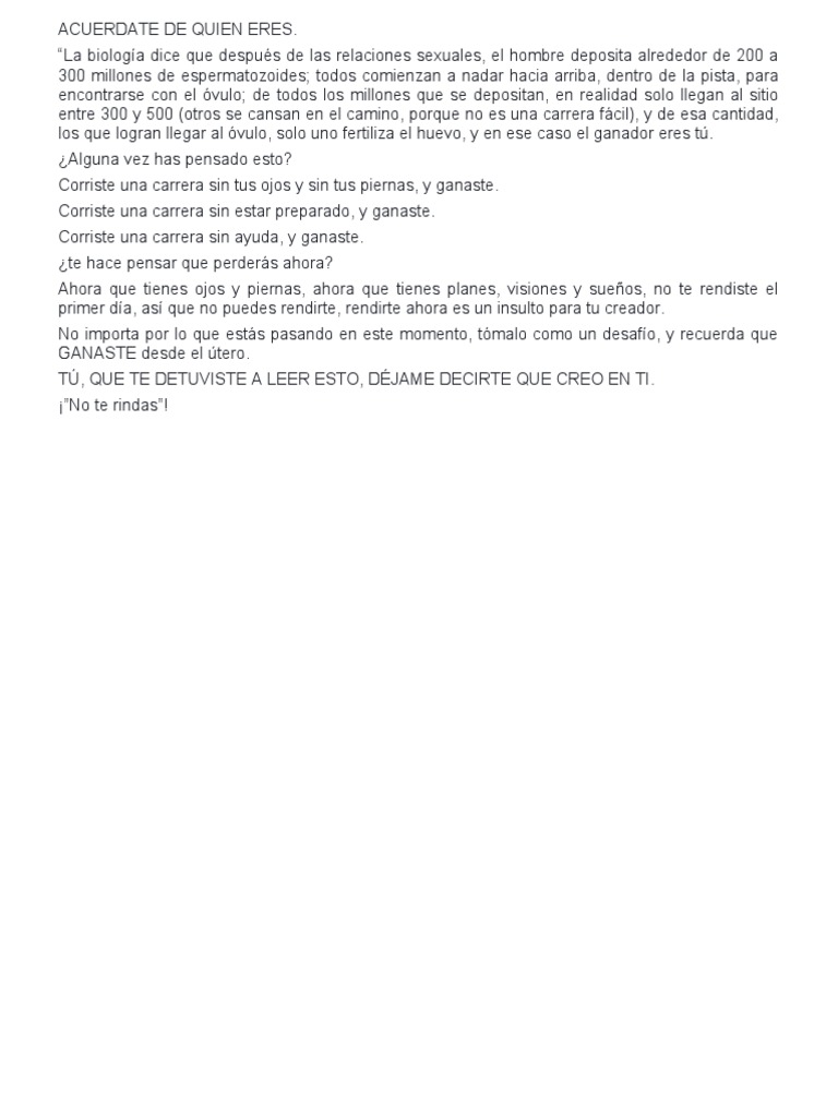 Acuerdate de Quien Eres | PDF