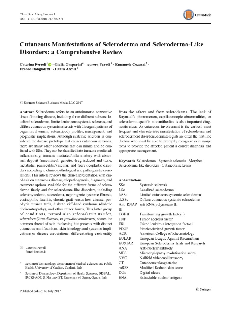 E Scleroderma Ye Scleroderma Like | PDF | Endothelium | Clinical Medicine