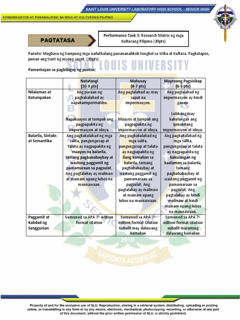 Pt3 - Research Matrix | PDF