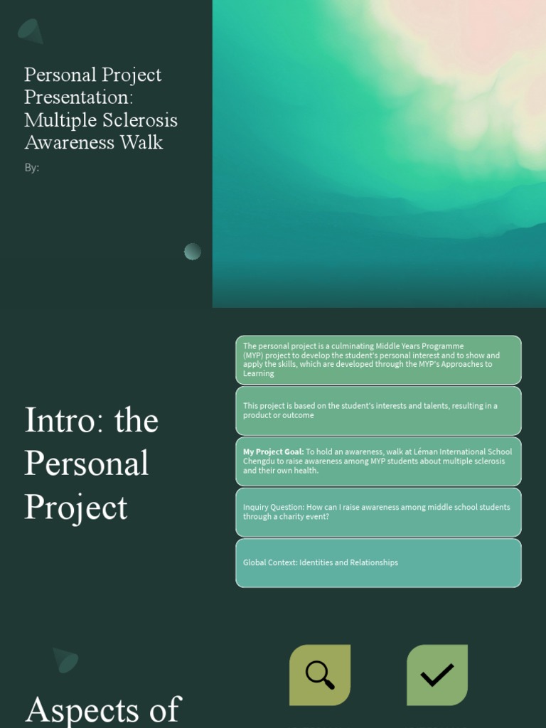 Personal Project Presentation | PDF | Learning | Awareness