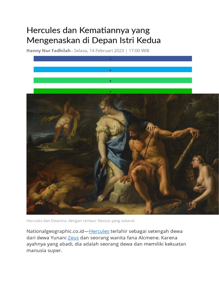 Hercules Dan Kematiannya Yang Mengenaskan Di Depan Istri Kedua | PDF