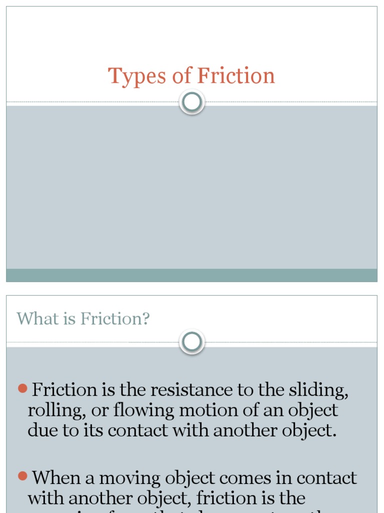 SCIENCE 6 PPT Q3 - Types of Frictions | PDF | Friction | Force