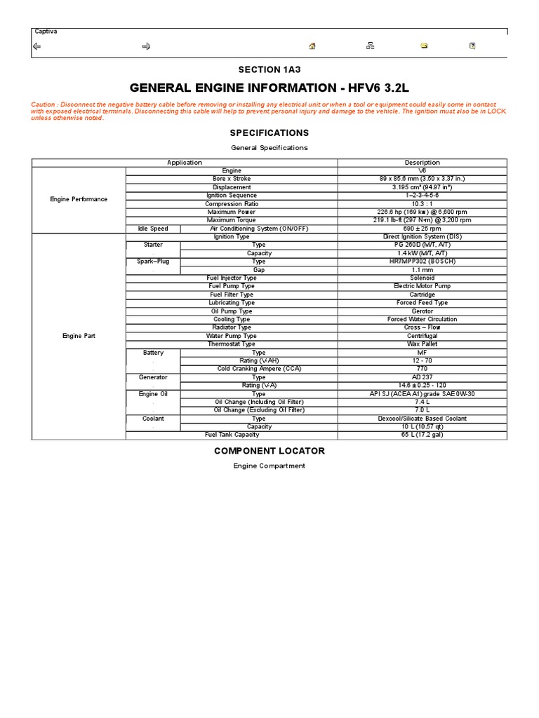 General Engine Information - HFV6 3 | PDF | Internal Combustion Engine ...