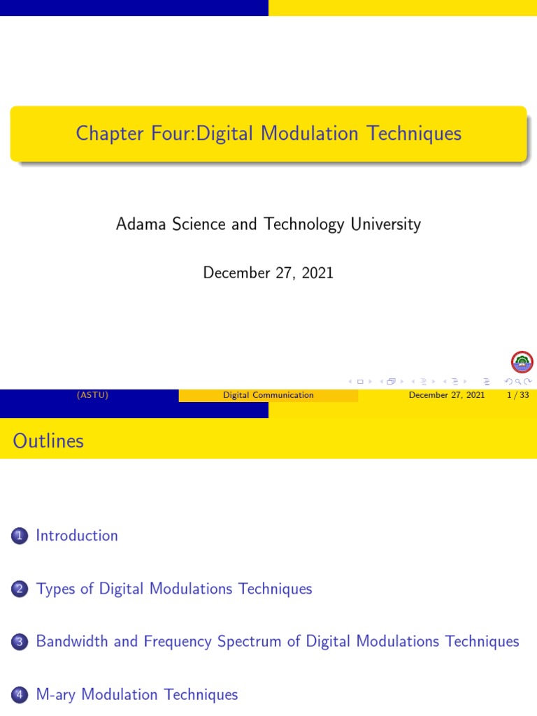 Chapter 4 | Download Free PDF | Modulation | Digital Signal Chapter 4 | Download Free PDF | Modulation | Digital Signal