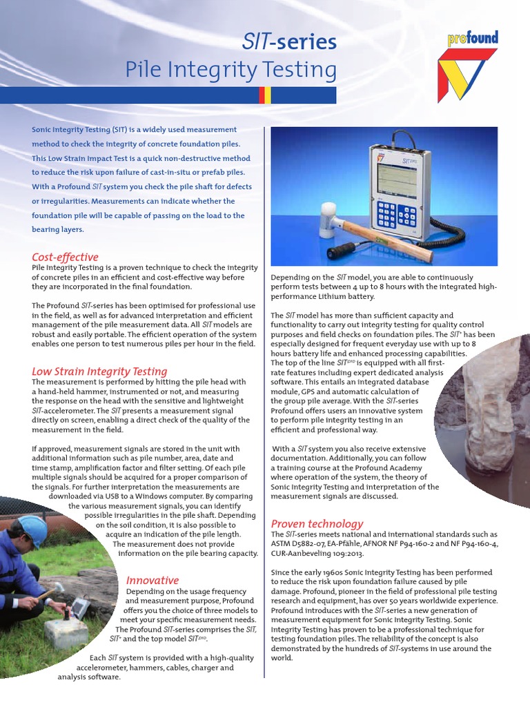 Profound_SIT_series_Leaflet_uk | PDF | Deep Foundation | Information