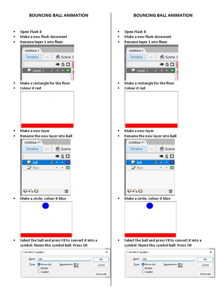 Flash 8 Bouncing Ball Tutorial | PDF | Sports & Recreation | Games ...