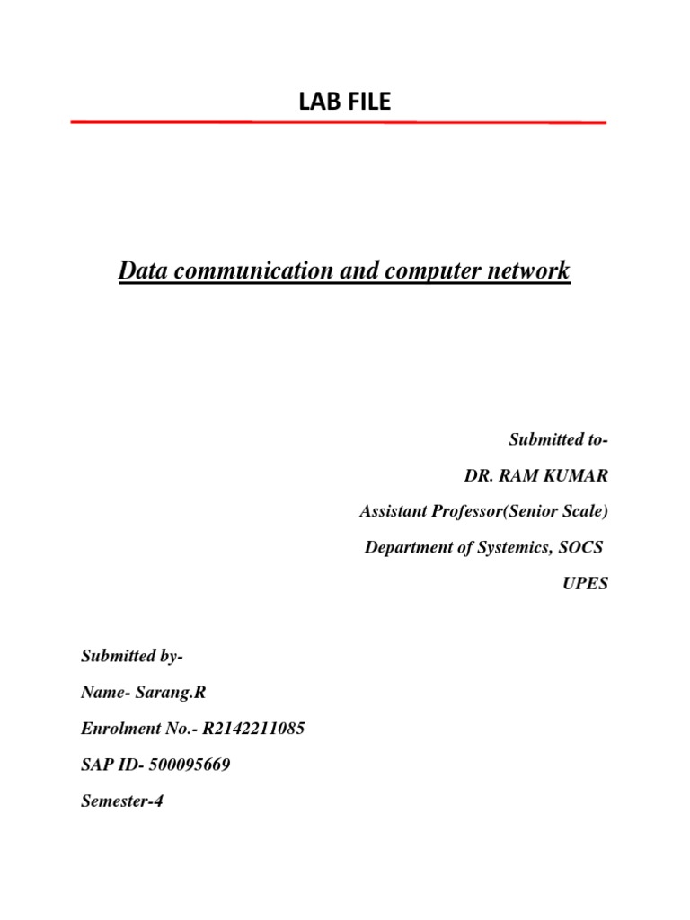 Lab 1 - DCCN | PDF | Network Switch | Computer Network