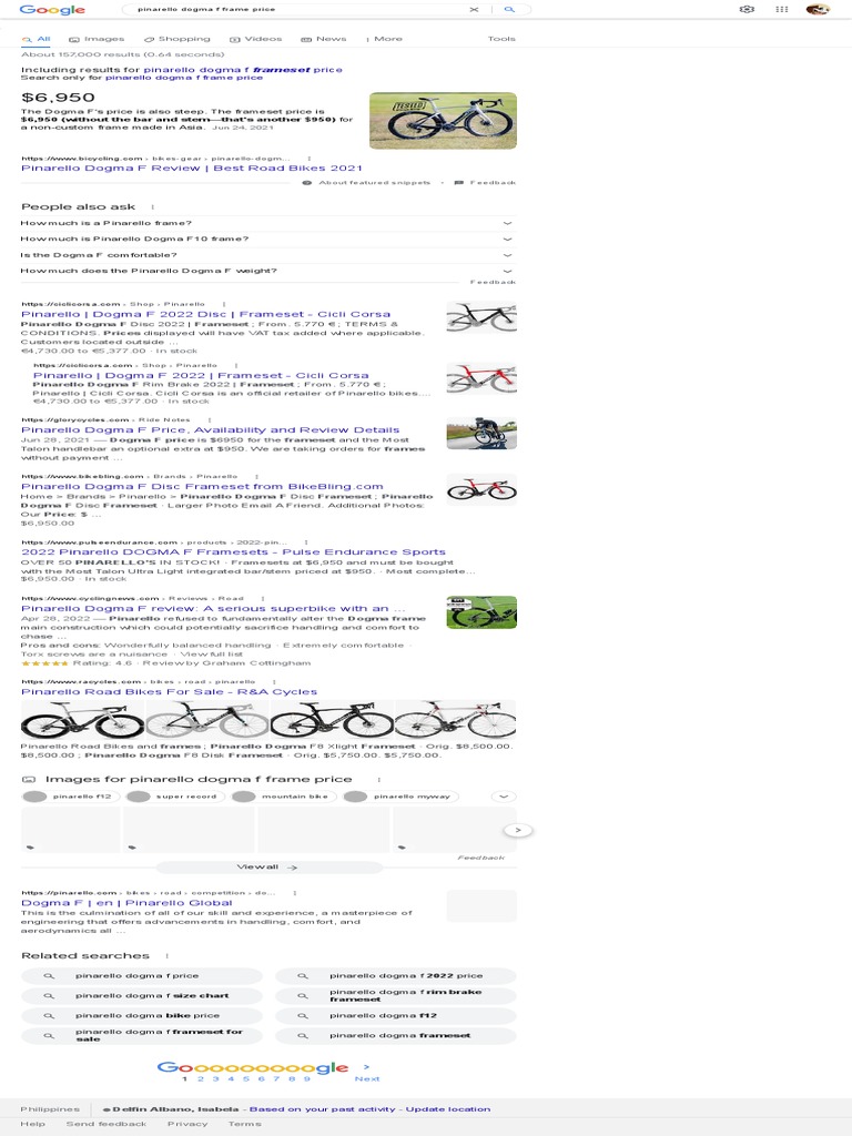 Pinarello Dogma F Frameset Pricing | PDF | Private Transport | Transport