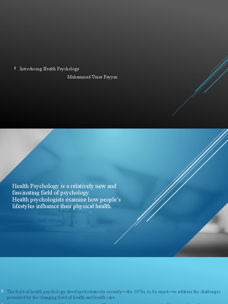 Chapter 1, Introduction To Health Psychology | PDF | Health Psychology ...