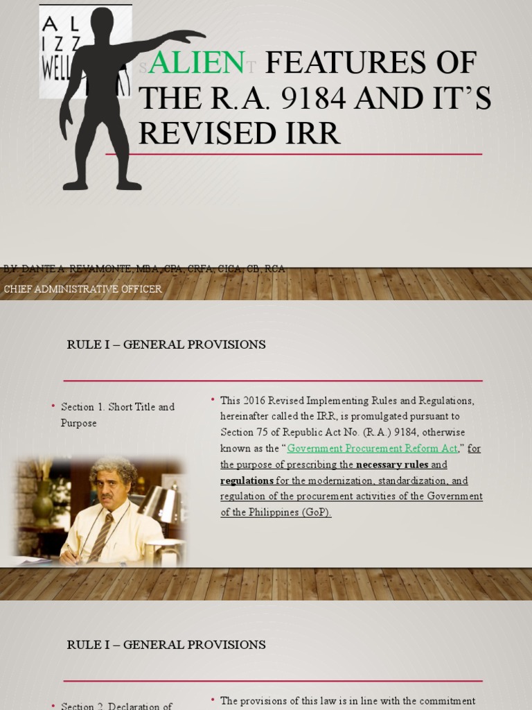 Salient Features - RA 9184 | PDF | Information Security | Procurement Salient Features - RA 9184 | PDF | Information Security | Procurement