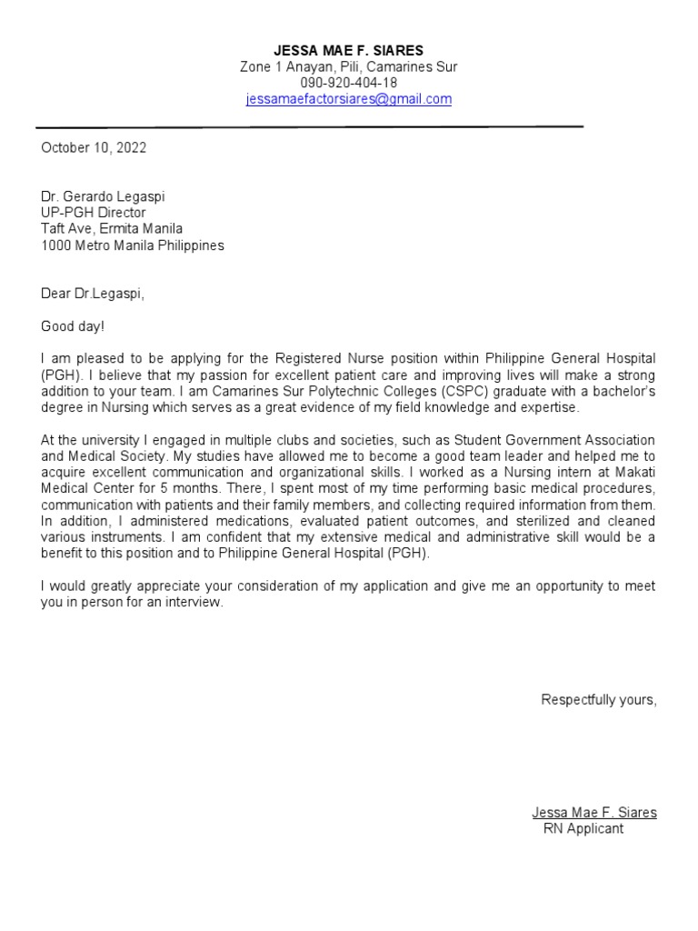 Application Letter Eapp | PDF