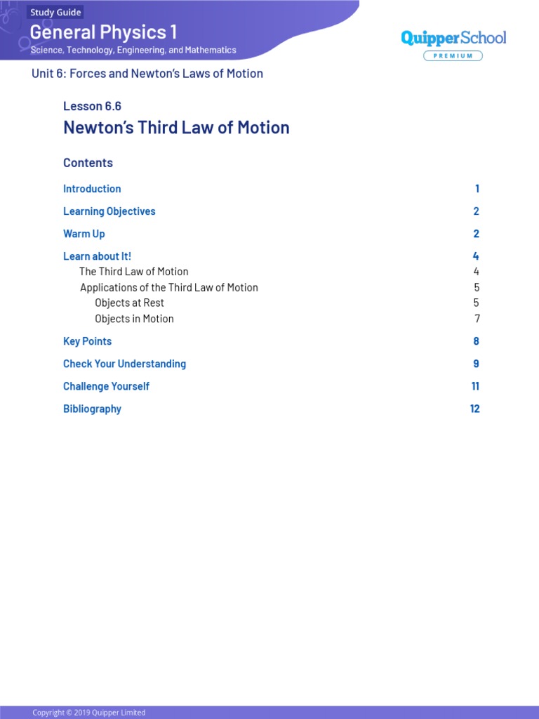 Physics Study Guide 14 | PDF | Force | Newton's Laws Of Motion
