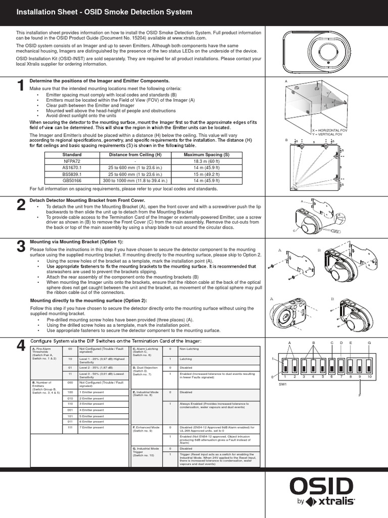 14 OSID Installation Sheet UL A3 IE Lores | PDF | Relay | Screw