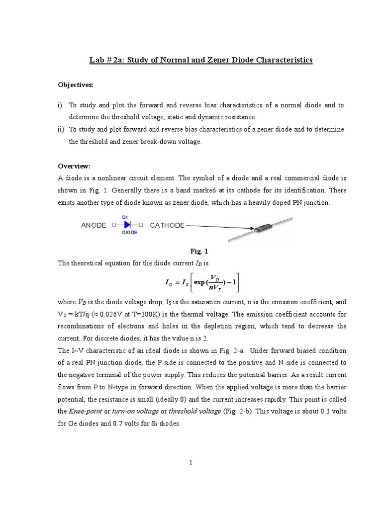 1-Diode Characteristics and Rectifier Circuits | PDF | Rectifier | P–N Junction