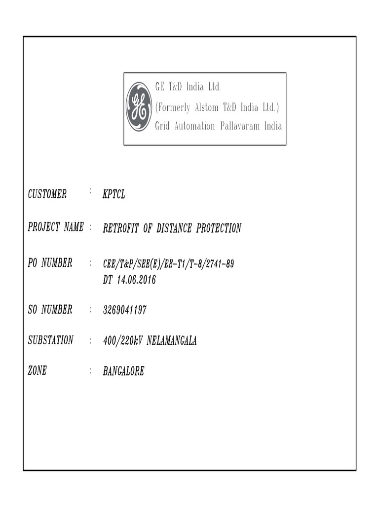 220kV LINES | PDF | Relay | Switch
