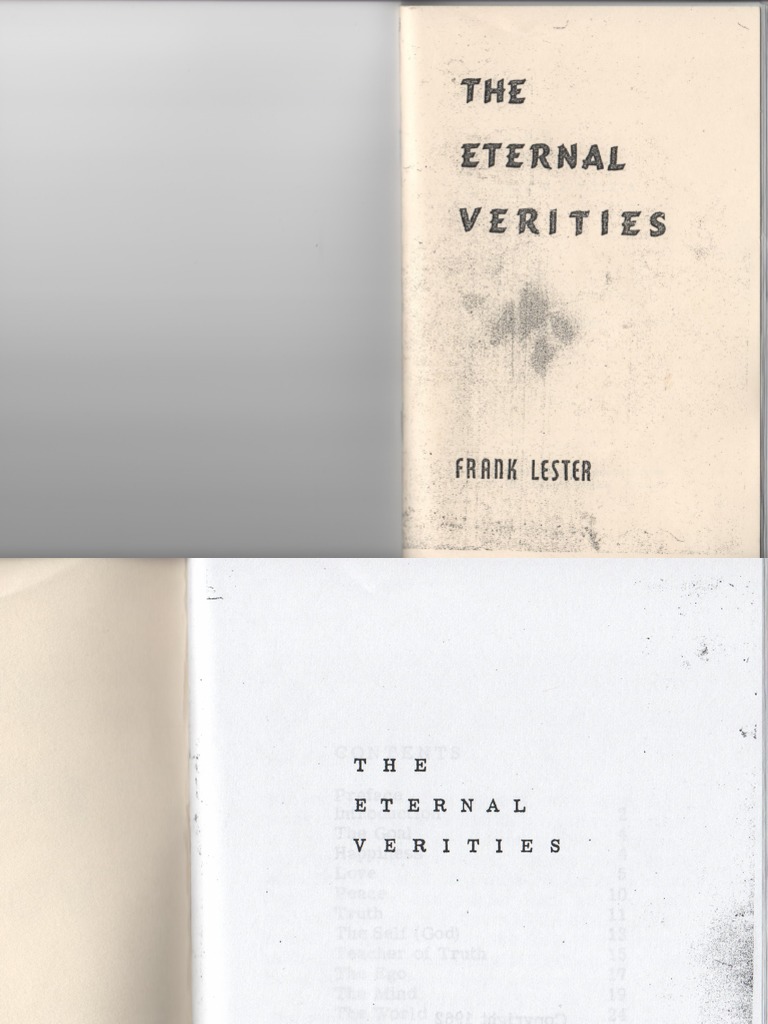 Frank Lester (Lester Levenson) - The Eternal Verities | PDF