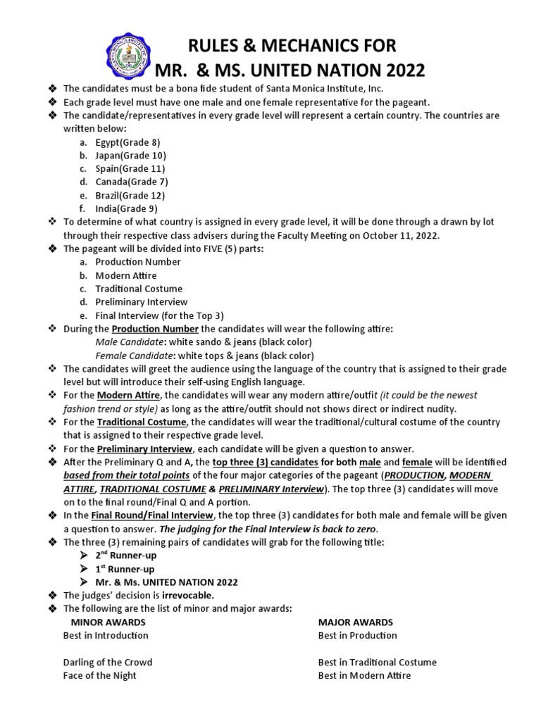 Mechanics Mr. & Ms. Un | PDF