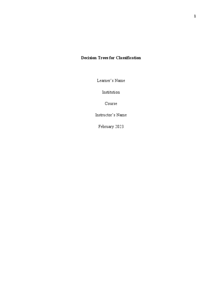 Decision Trees For Classification - Document | Download Free PDF | Predictive Analytics | Analytics