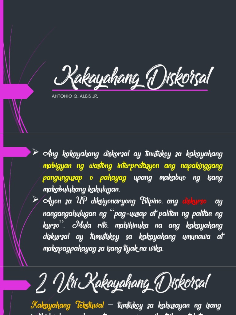 Kakayang Diskorsal | PDF