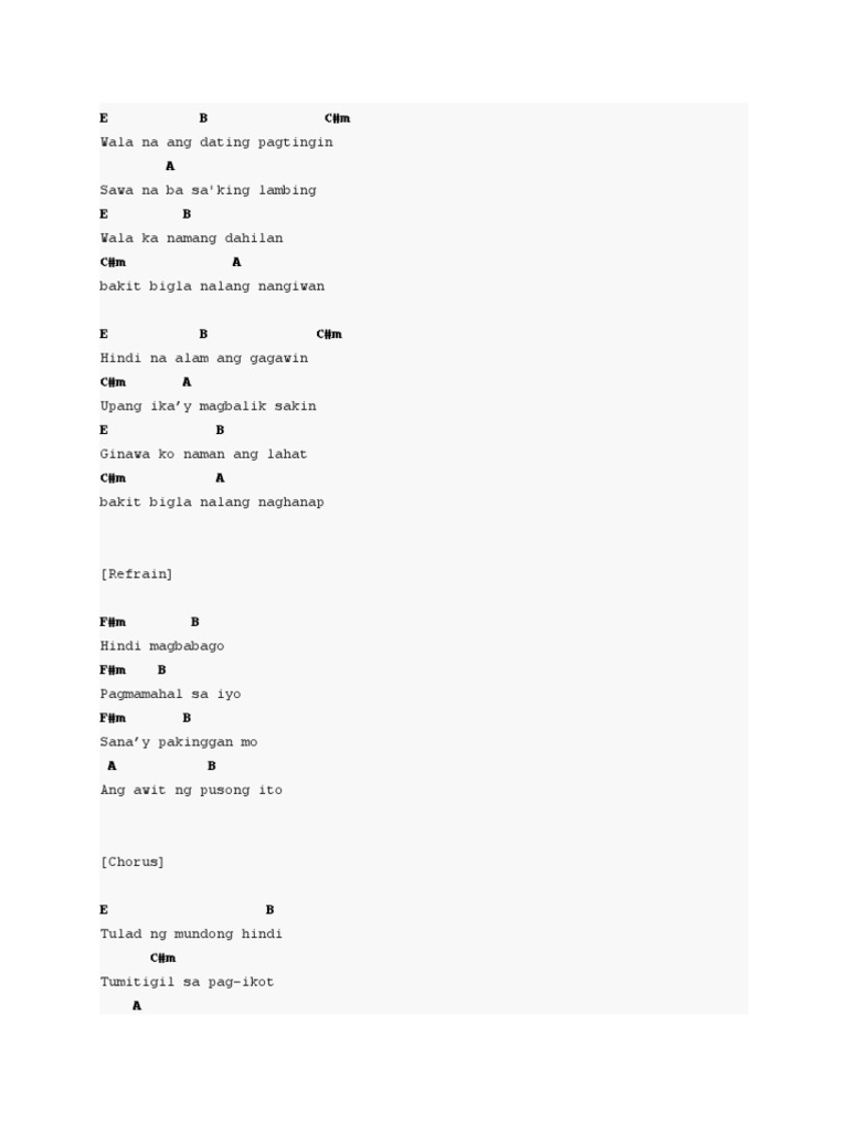 Magbalik Lyrics | PDF