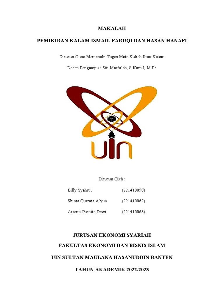 Pemikiran Kalam Ismail Faruqi Dan Hasan Hanafi | PDF | Ilmu Sosial Pemikiran Kalam Ismail Faruqi Dan Hasan Hanafi | PDF | Ilmu Sosial
