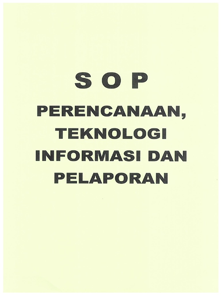 Sop Ptip 2021 | PDF