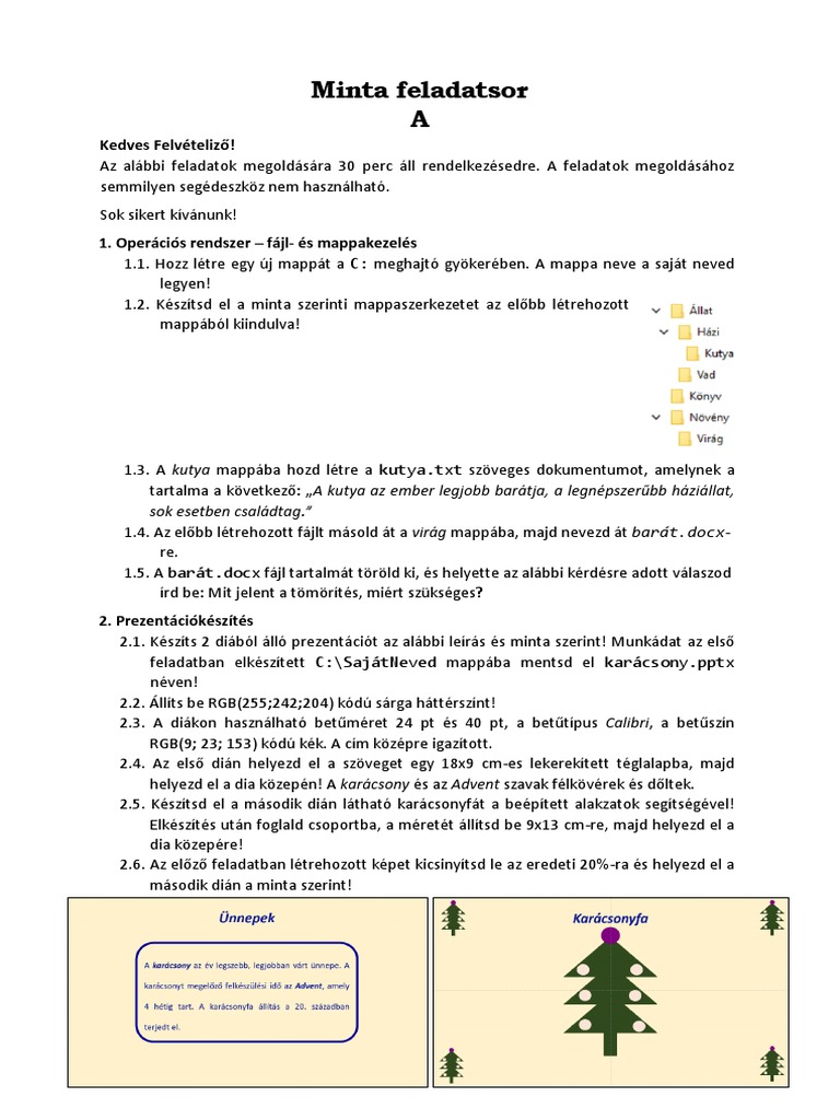 Minta Felveteli Feladatsor | PDF