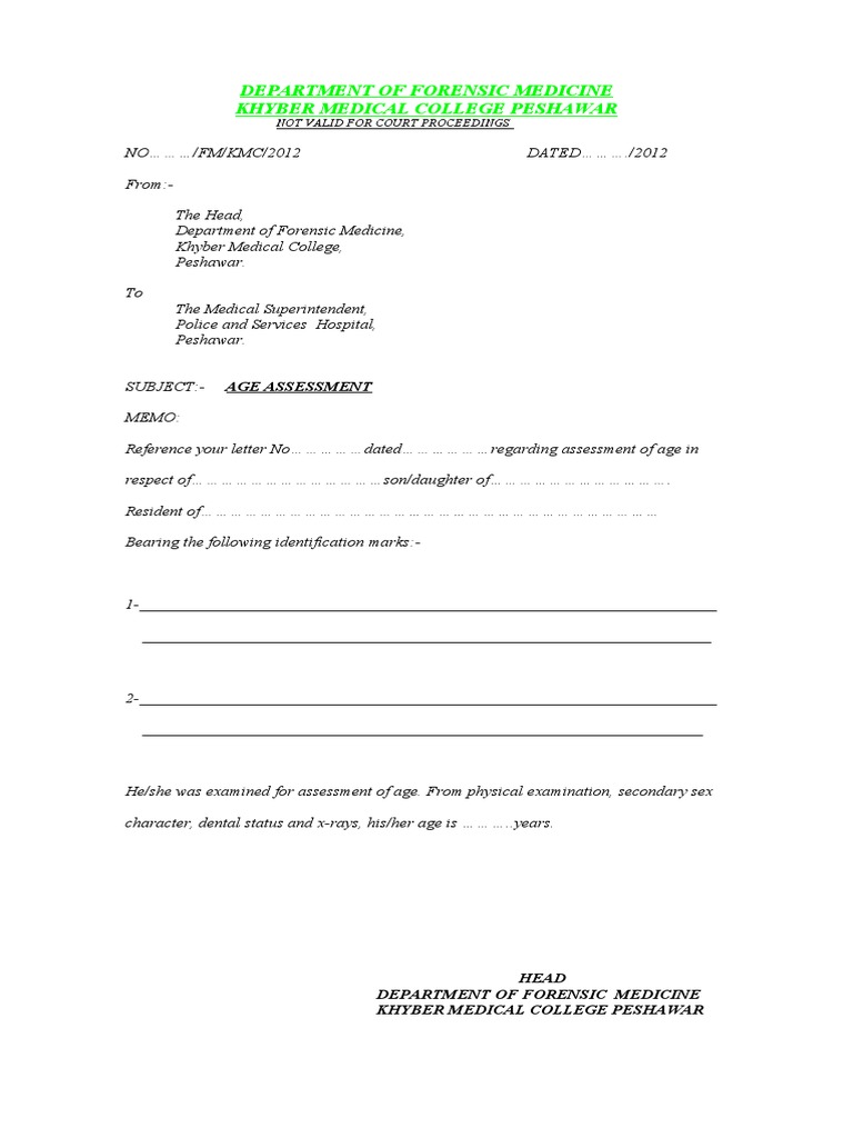 Assessment of Age | PDF | Forensic Science | Health Sciences