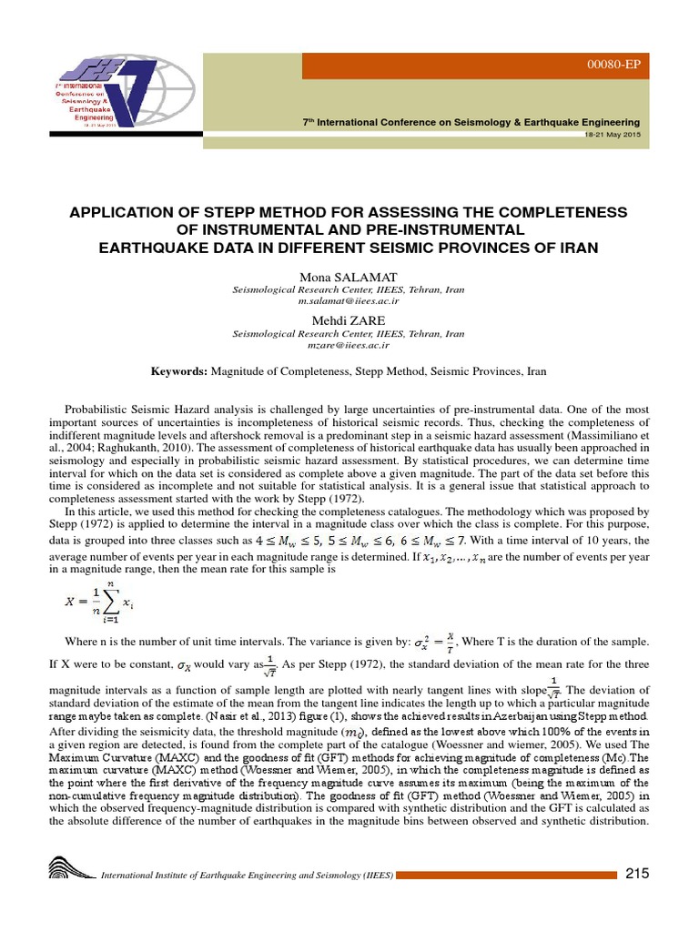 Ep | PDF | Seismology | Earthquakes
