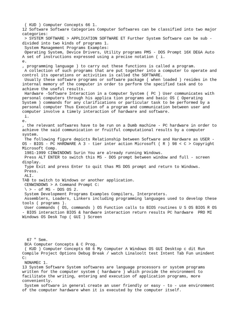 C Programming Chapter 1 Notes Pdf Operating System Assembly Language 4784