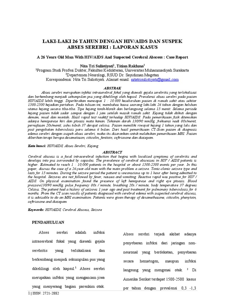 Abses Serebri | PDF | Sains & Matematika