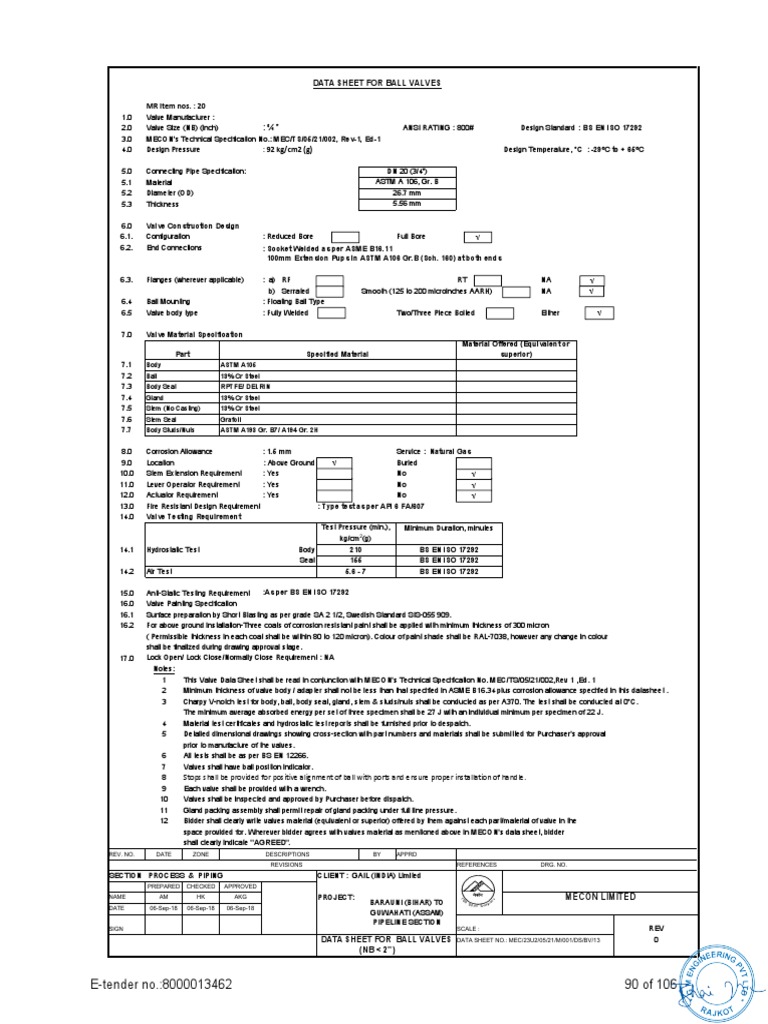 Sample DS-1 | PDF | Building Materials | Gas Technologies