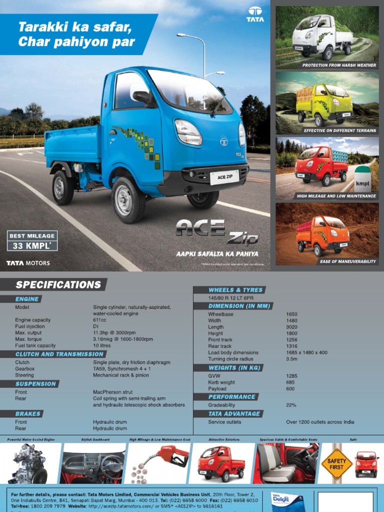 Tata Ace Zip Brochure | PDF