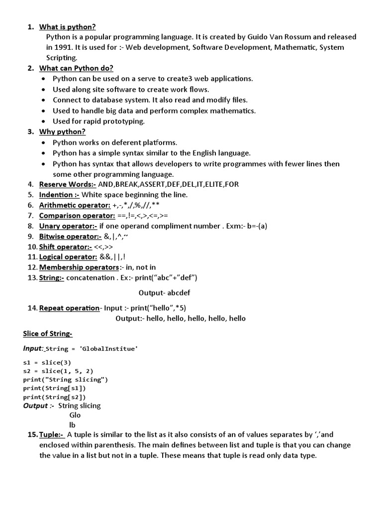 Python Pdf Python Programming Language Control Flow