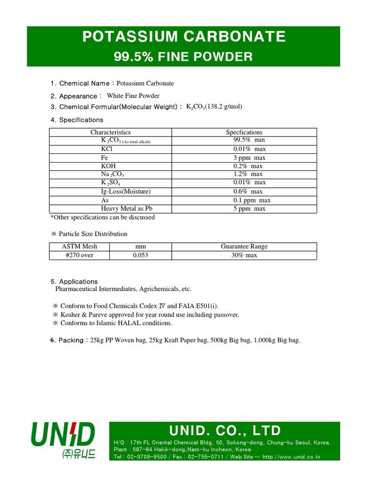 K2CO3 Powder | PDF
