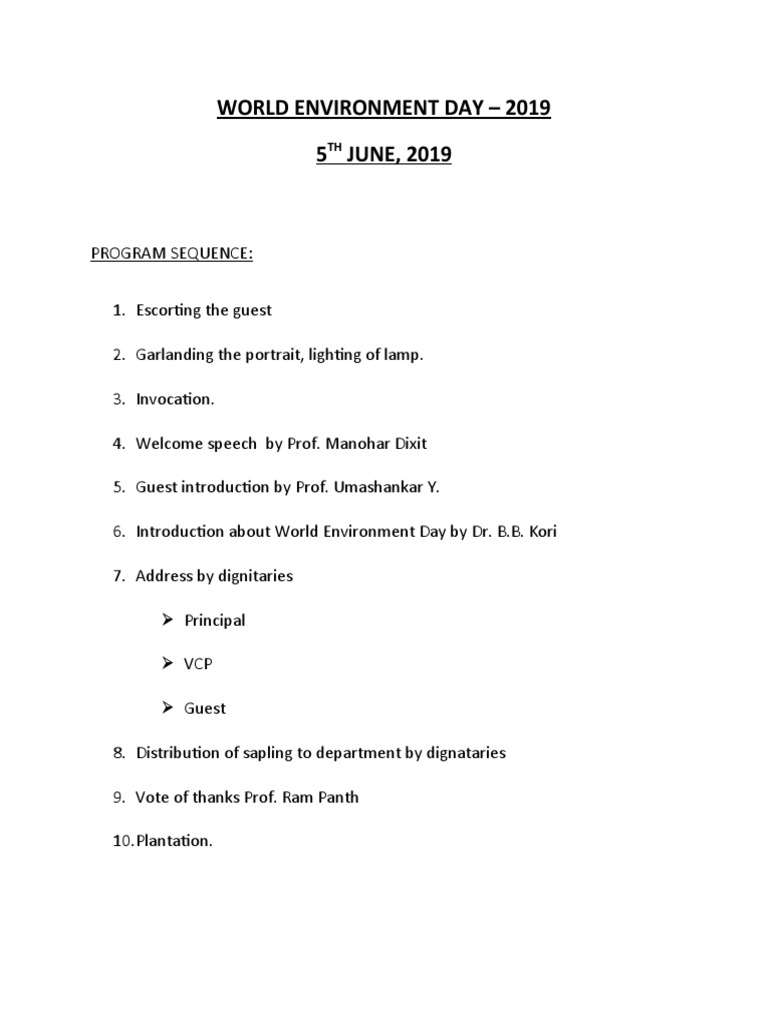 World Environment Day | PDF