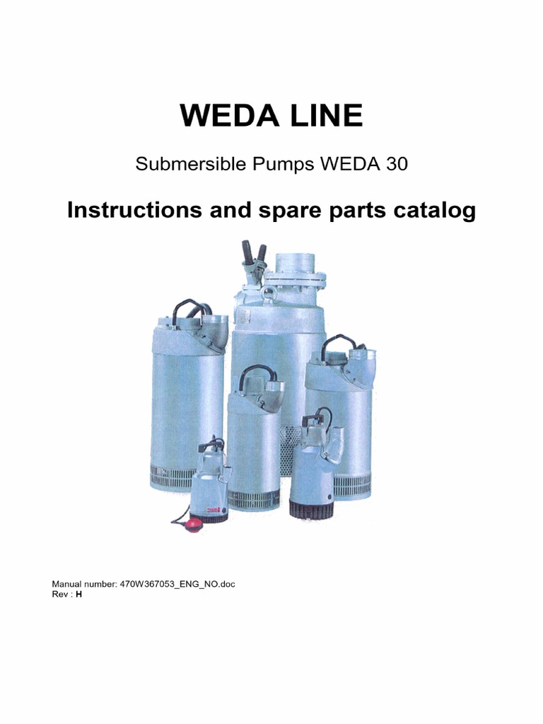 Weda 30 Instruction&PartList | PDF | Pump | Personal Protective Equipment