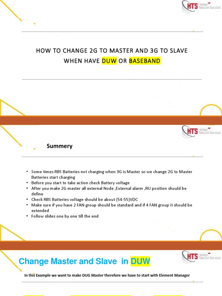 Change 2G to Master, 3G to Slave Guide | PDF | Computer Networking ...