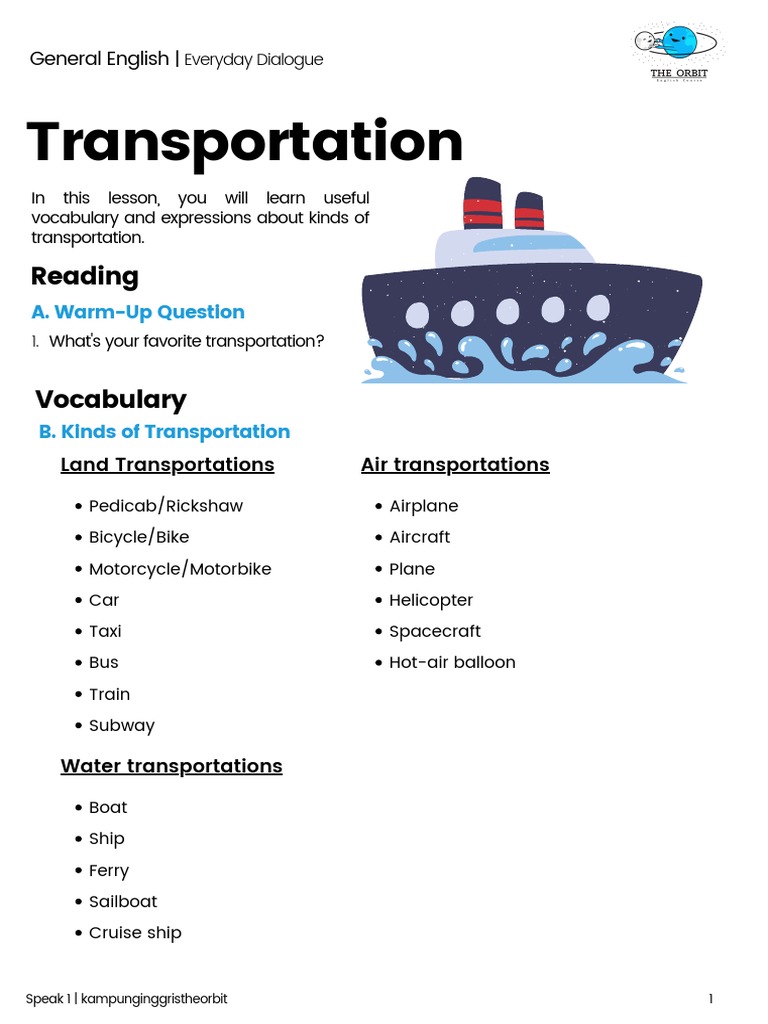 Transportation | PDF | Transport | Linguistics