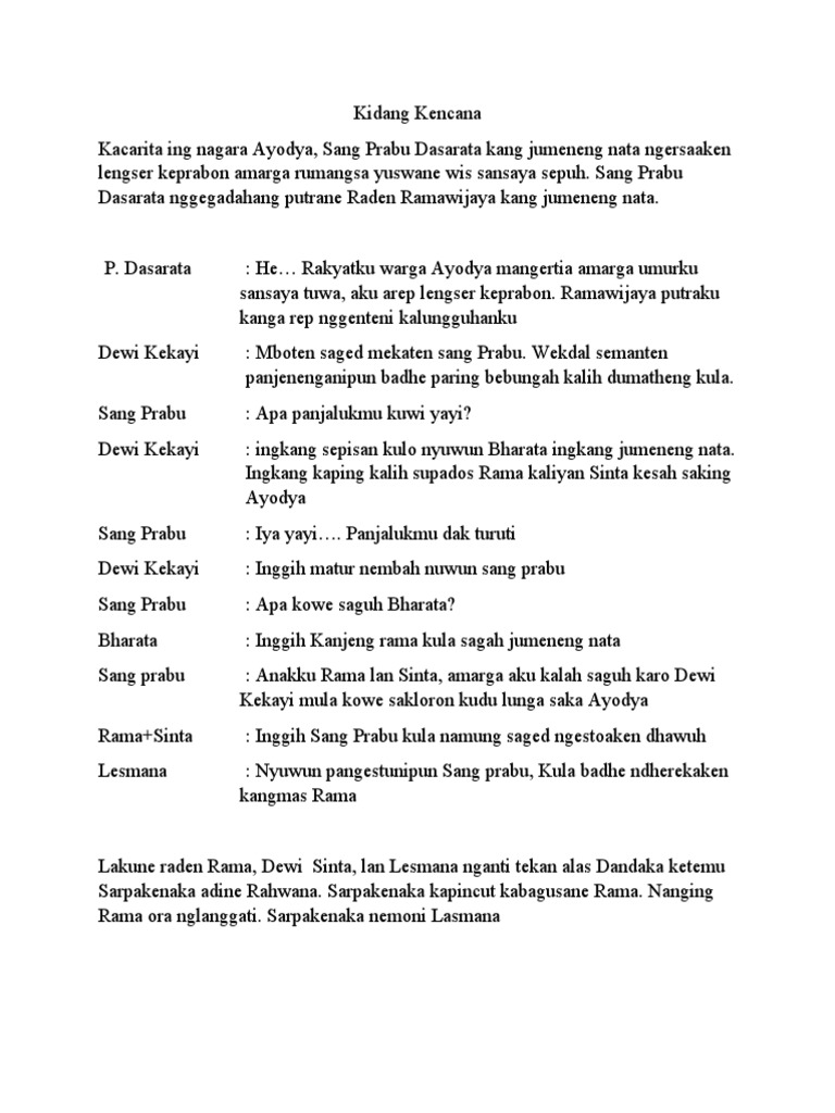 Drama Kidang Kencana 7D | PDF