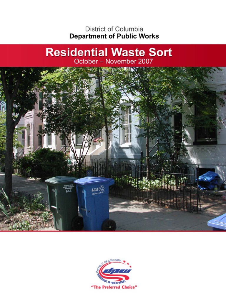 2008 Residential Waste Sort | PDF | Recycling | Municipal Solid Waste