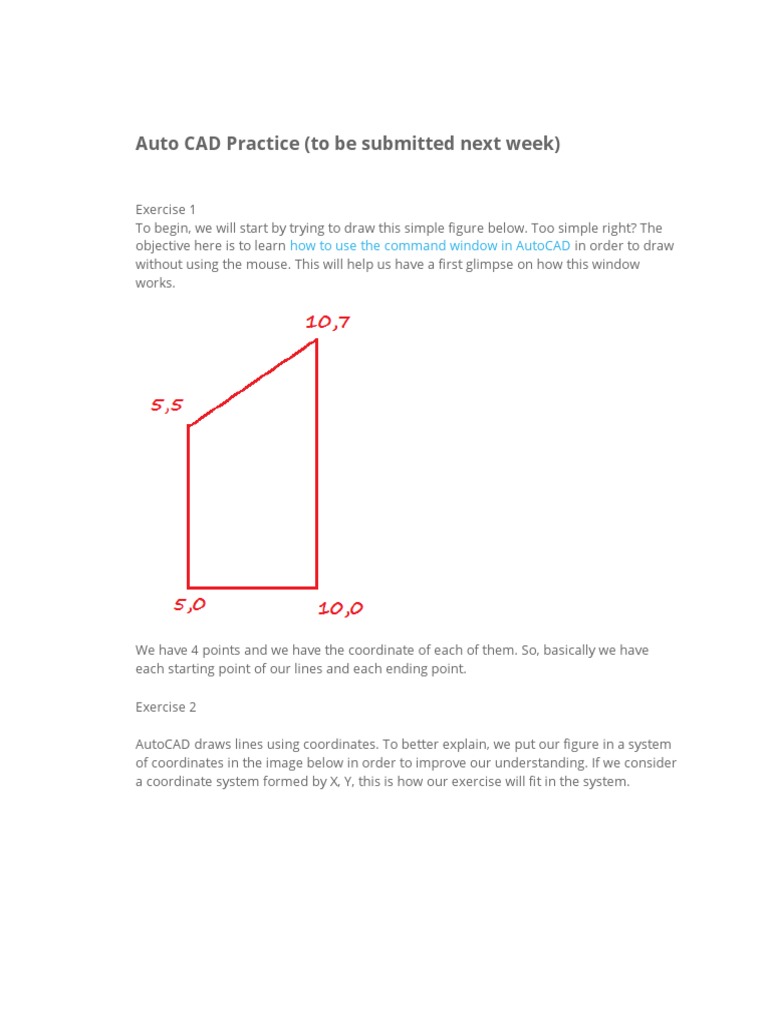 Exercise 1 | PDF | Circle | Auto Cad
