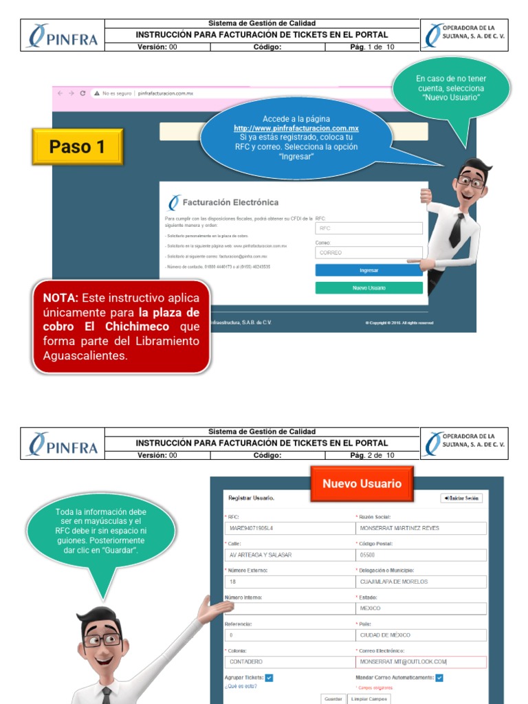 Instruccion para Facturacion de tickets v0 | PDF | Informática | Software