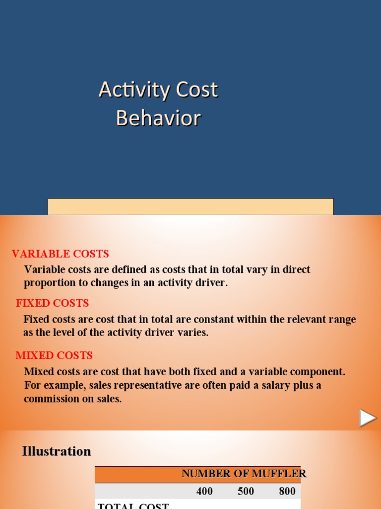 Activity Cost Behavior | PDF | Cost | Production And Manufacturing