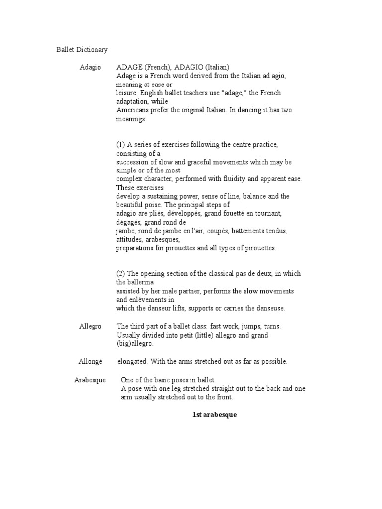 An In-Depth Exploration of Ballet Terminology: A Dictionary of Ballet ...