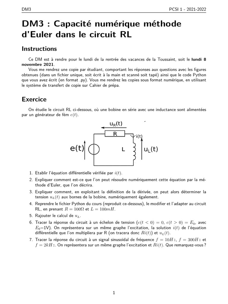 DM3 Euler | PDF